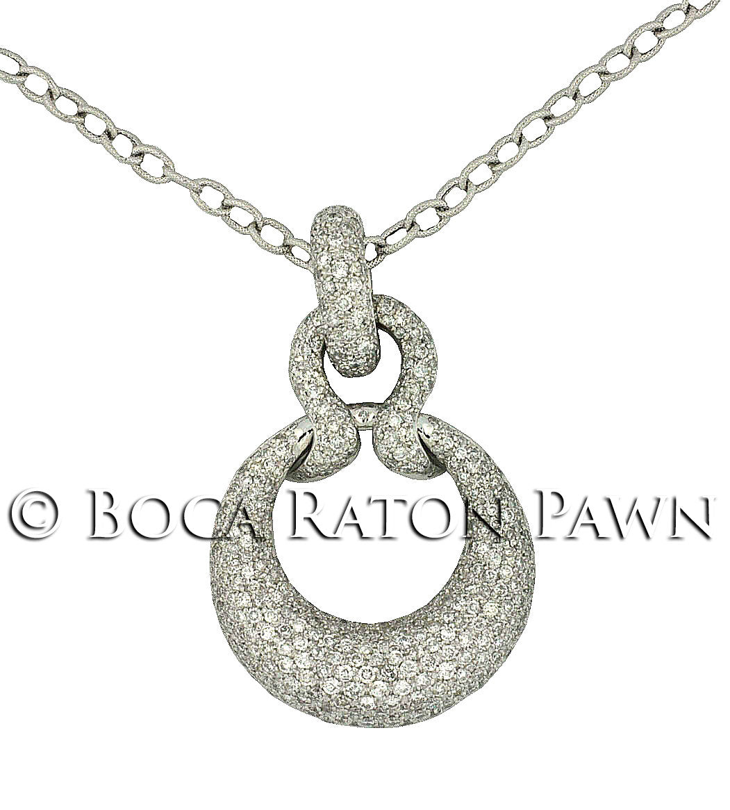 Featured Product of the Day: Pre-Owned Pave Diamond Necklace ...